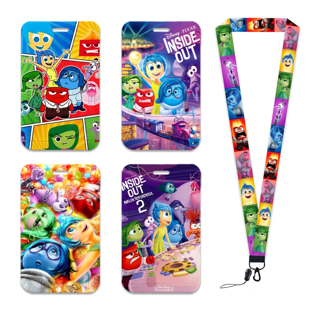 Hot-selling-Cute-Figure-Inside-Out-2-Card-Case-Lanyard-ID-Badge-Holder ...