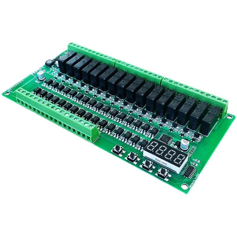 12v-24vPLC-Programmable-Relay-Module-Multi-way-Timing-Self-locking-Delay-Timing-Cycle-Start ...