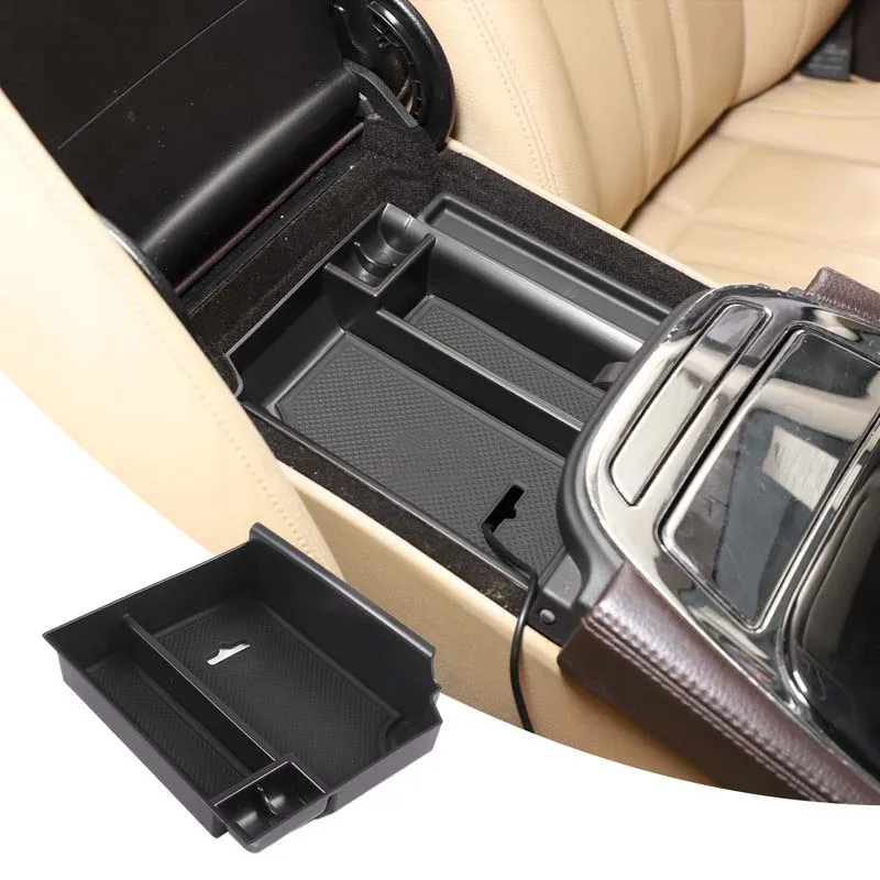 For Jaguar XJ XJL X351 2010-2019 ABS Black Car Central Storage Box Door ...