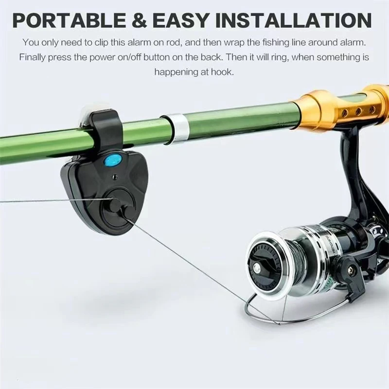 LED Light Fishing Alarm Portable Carp Bite Alarm Fishing Line Gear ...