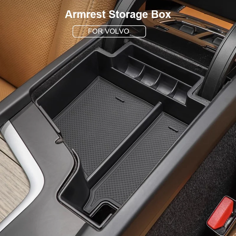 ABS Car Center Console Armrest Box Storage Tray Holder For Volvo XC90 ...