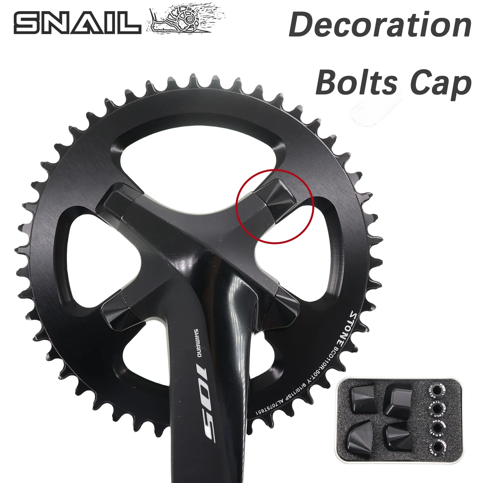 Snail-Chainring-Decoration-Cap-Bolts-for-Shimano-R7000-R8000-R9100 ...