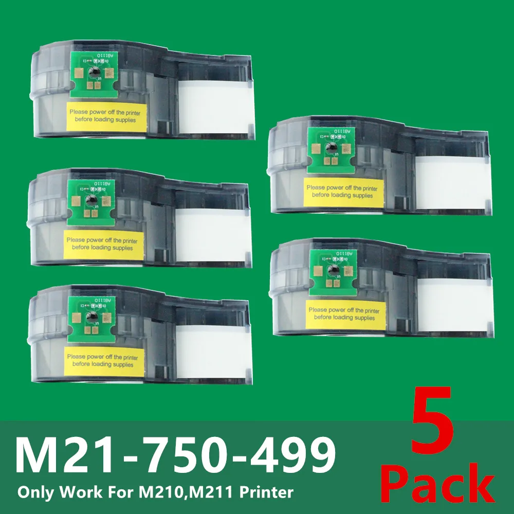 1-5PK-New-CHIP-Version-Nylon-Cloth-Cartridge-M21-750-499-Use-For-M210 ...