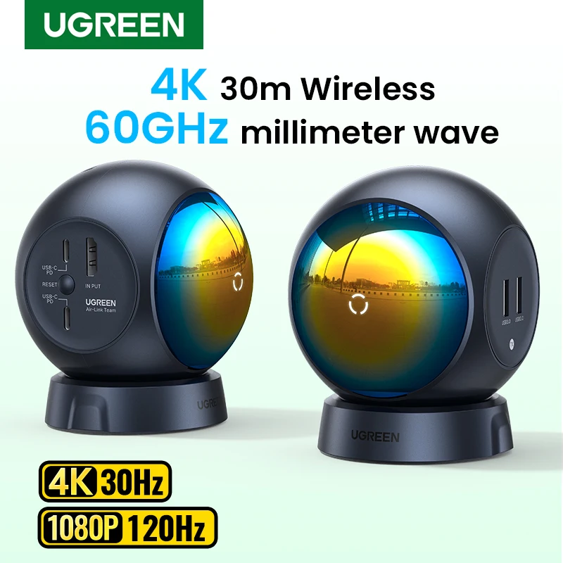 Ugreen 4k transmissor e receptor sem fio hdmi miracast 100ft 30m, 0 ...