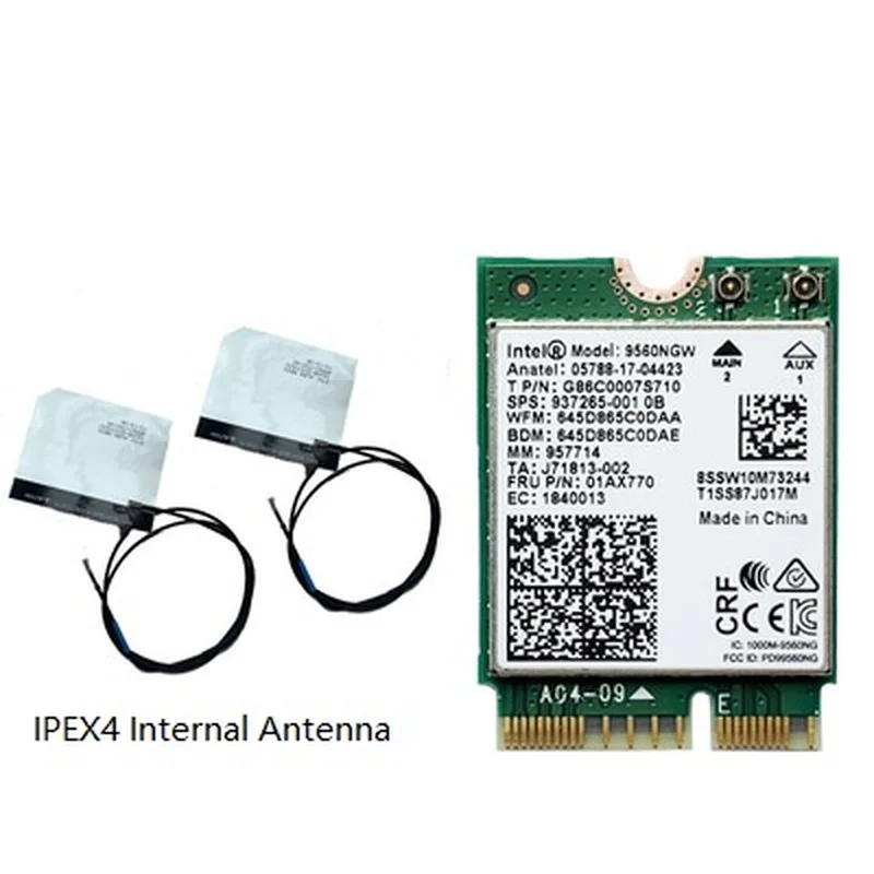 Nueva tarjeta de red inalámbrica de 1733Mbps Intel 9560 AC 9560NGW Wifi ...