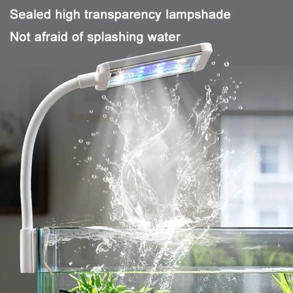 High Brightness 360° Rotatable Aquarium LED Light Adjustable USB Fish ...