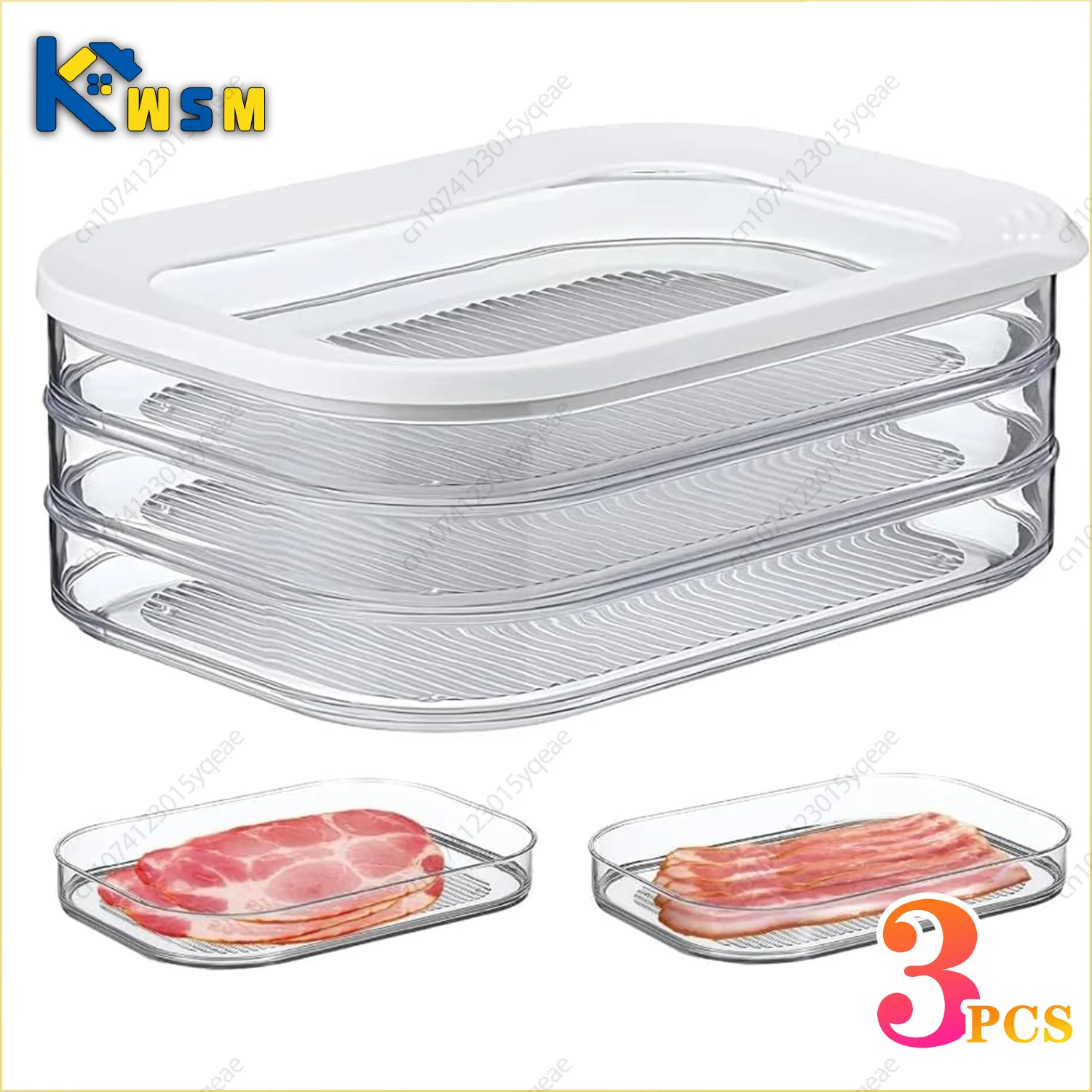 Refrigerator-Crisper-with-Lid-Frozen-Plastic-Crisper-Transparent ...