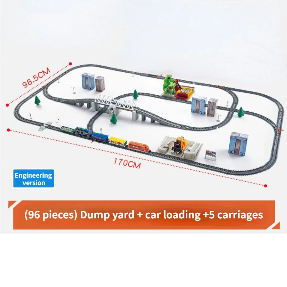 Electric-Rail-Car-Toy-Train-Model-High-Speed-Boy-Assembly-DIY-Set ...