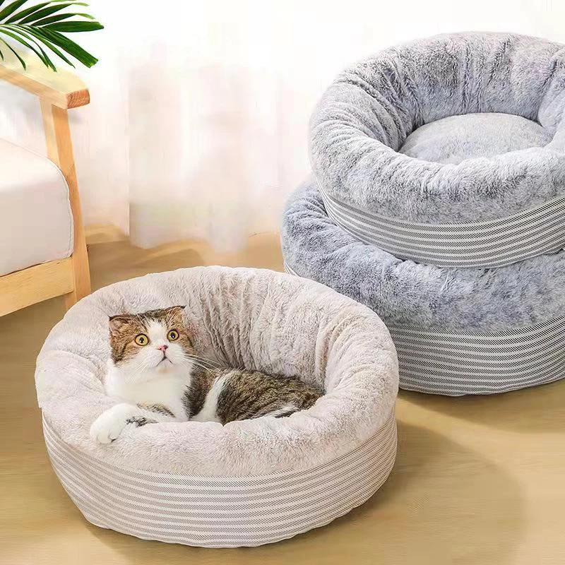 Warm Cat Bed House Round Cats Bed Sleeping Mat Pad Pet Cushion Puppy Nest Shell for Small Dog ...