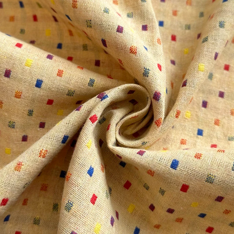 Yarn-Dyed-Jacquard-Linen-Fabric-for-Skirt-Clothing-Bag-Designer-Diy ...