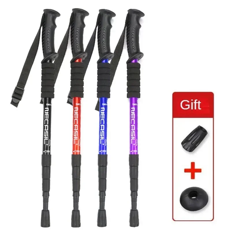 Aluminium-Alloy-Teleskopic-Stick-Hiking-Poles-Trekking-Walking-Sticks ...