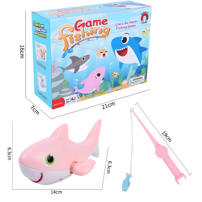 Direct-magnetic-fishing-toy-wind-up-chain-small-shark-package-cross ...