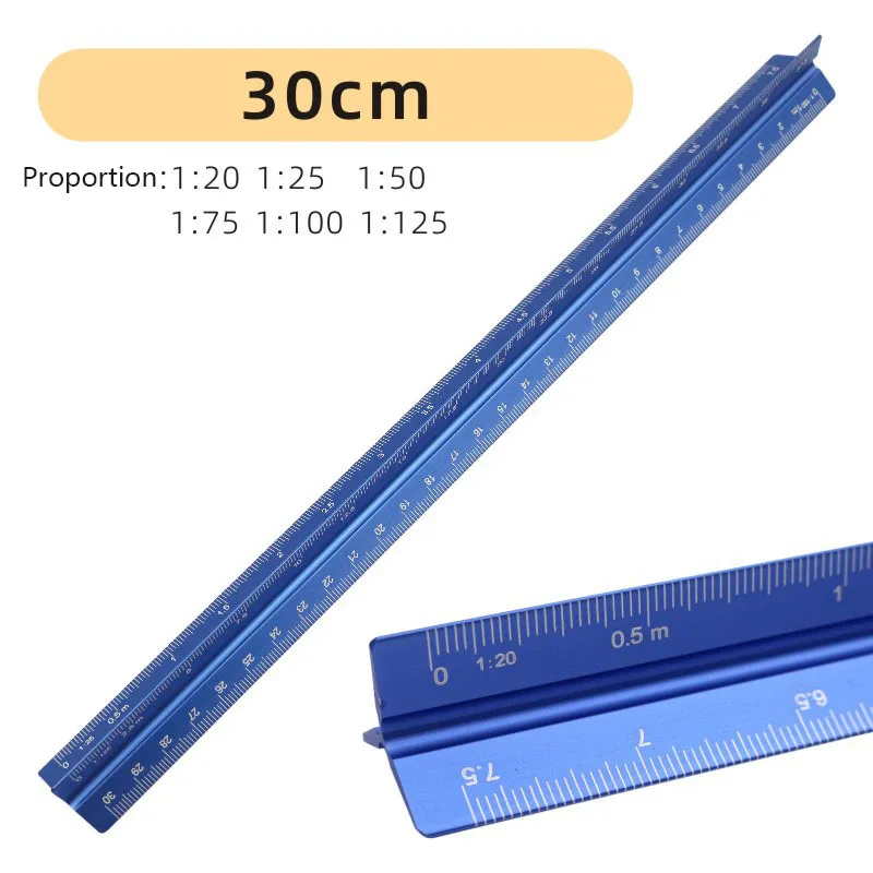 1pc-12-Inch-Architectural-Scale-Ruler-Triangular-Scale-Ruler-Aluminum ...