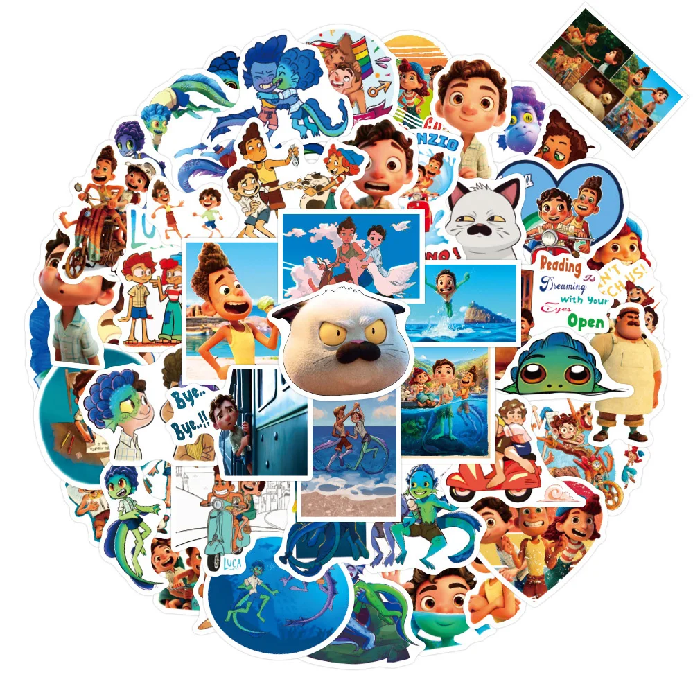10-30-50PCS-Disney-Movie-Luca-Stickers-Anime-Waterproof-DIY-Laptop ...