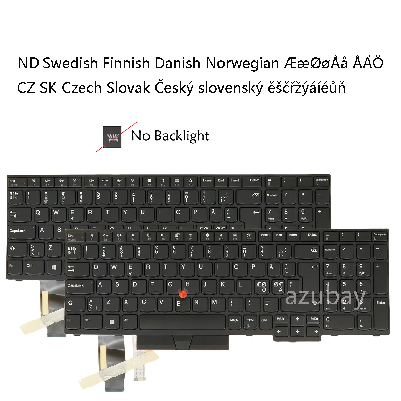 Czech Slovak Swedish Finnish Danish Norwegian Keyboard for Lenovo ...