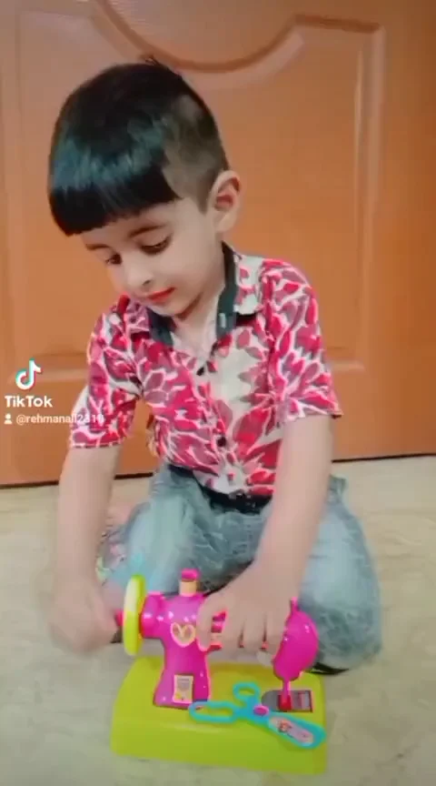 Sewing machine toy for kids with unharmful scissor, one dress and four ...