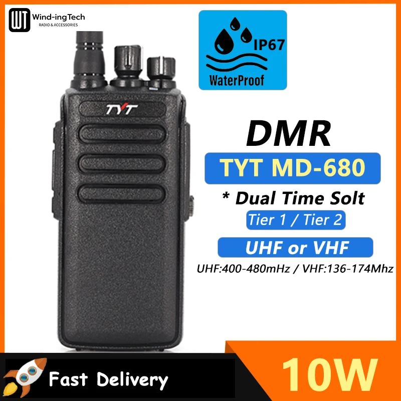 TYT-MD-680-Digital-Analog-Walkie-Talkie-10W-UHF-400-470MHz-VHF-136 ...