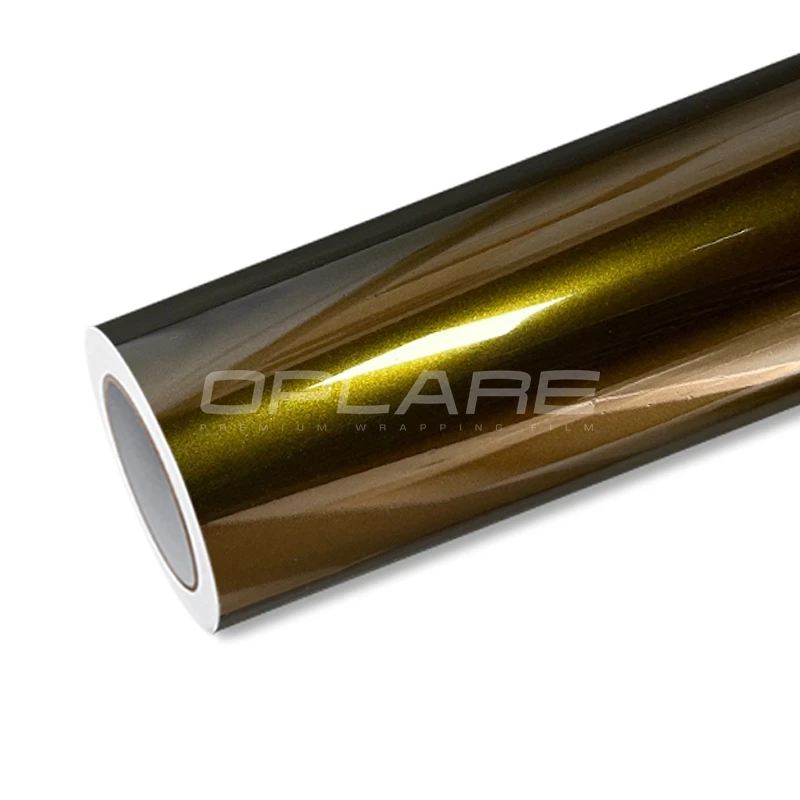 Highest quality glossy metallic Midnight gold vinyl wrap film Midnight ...