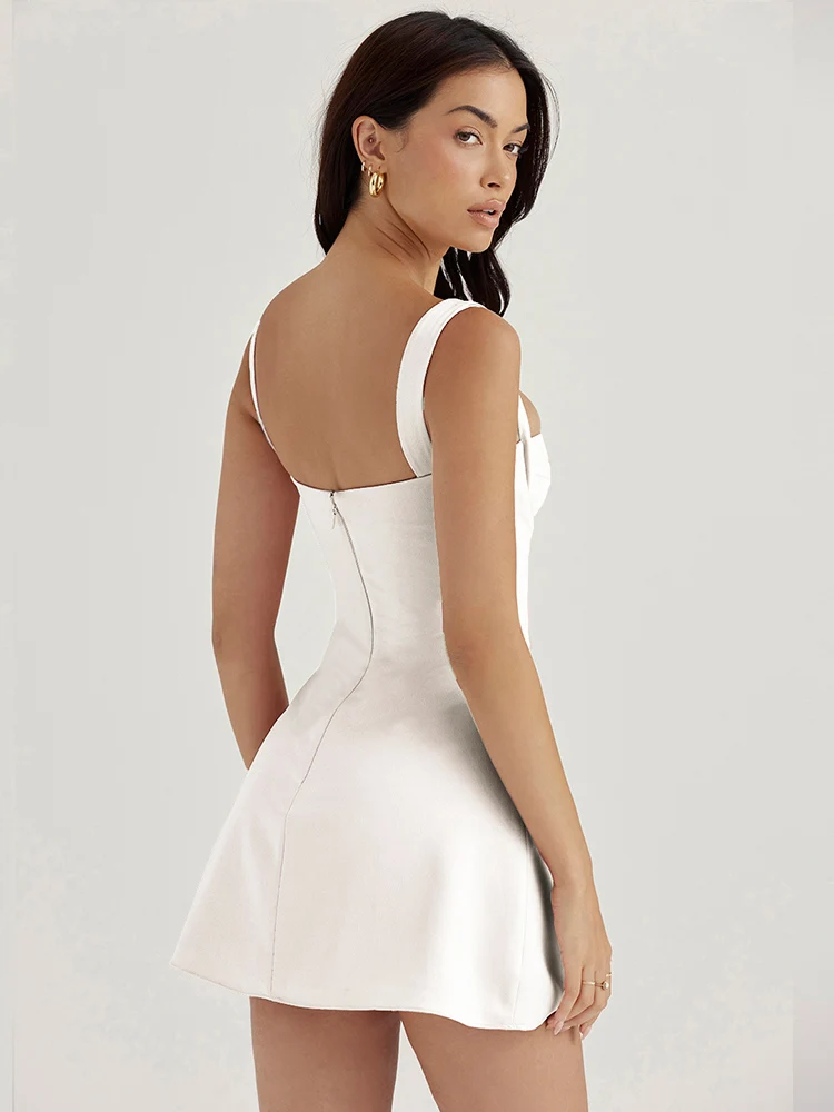 High Quality Sexy Summer Dress Pink Party Dress Bodycon Mini Satin Dress Women Clothing Wedding ...