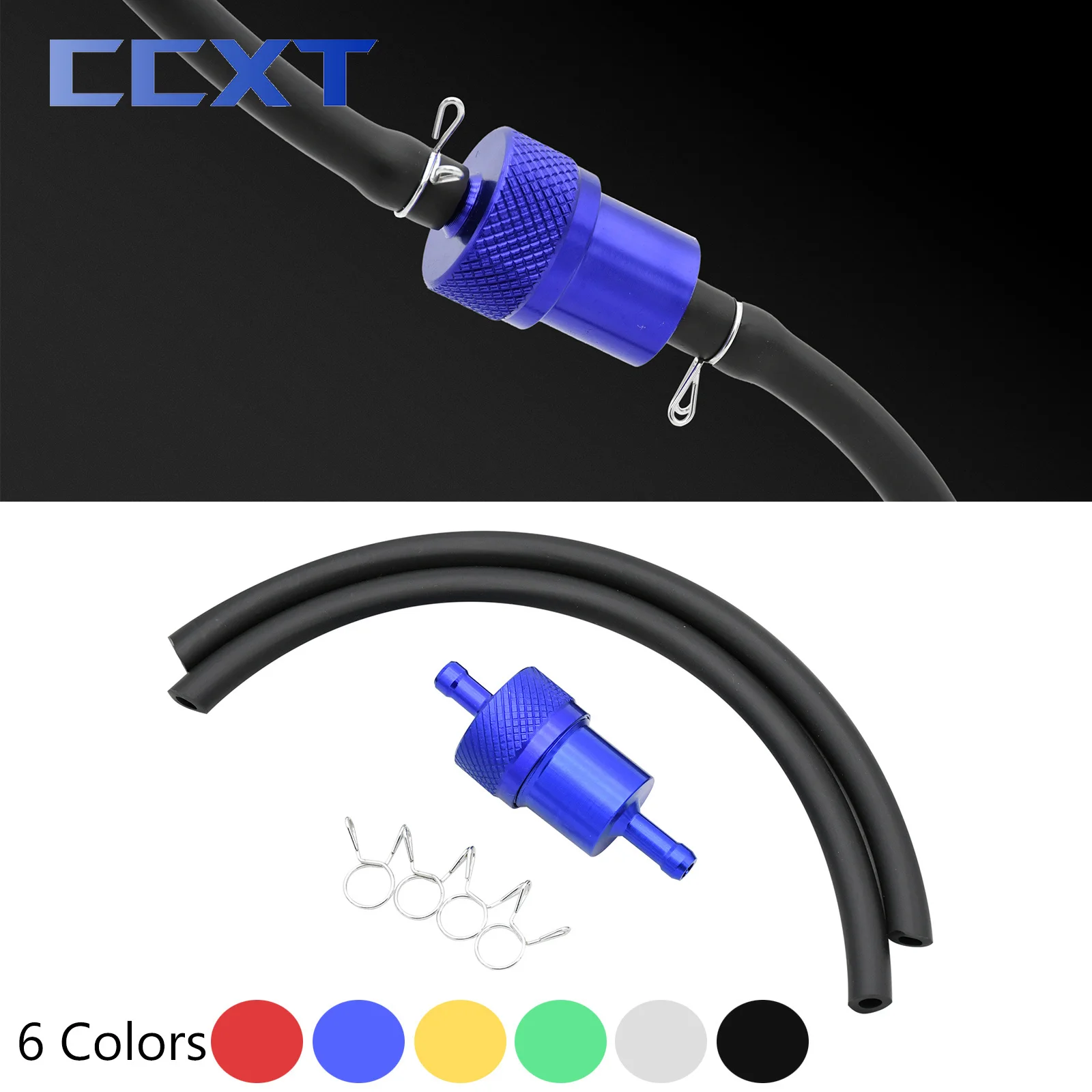 8mm Universal Inline Fuel Filter Motorcycle Gasoline Fuel Oil Filter ...