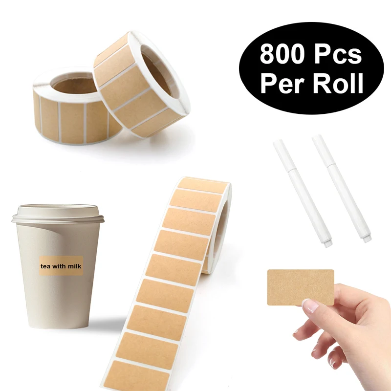 120/800PCS Spice Sticker with Erasable Pen Waterproof Removable Label ...