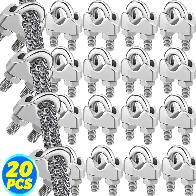 1/20pcs Waterproof U-Shaped Cable Clamps M5 M3 Cable Clamps Stainless ...