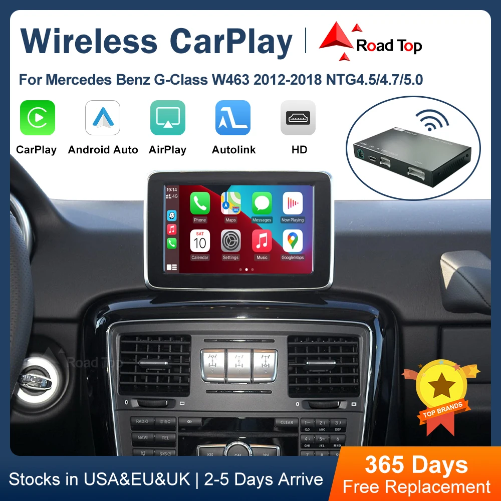Road Top Wireless CarPlay for Mercedes Benz G-Class W463 2012-2018 with ...
