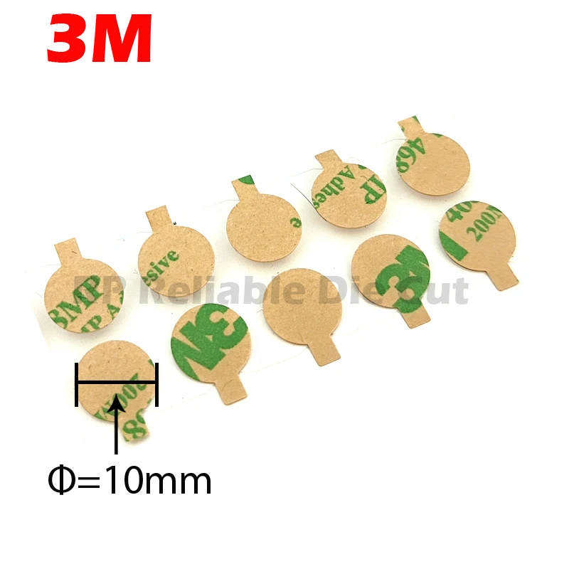 Diameter=10mm Double Adhesive Clear Dot 20 circles, 3M 468 Transfer ...
