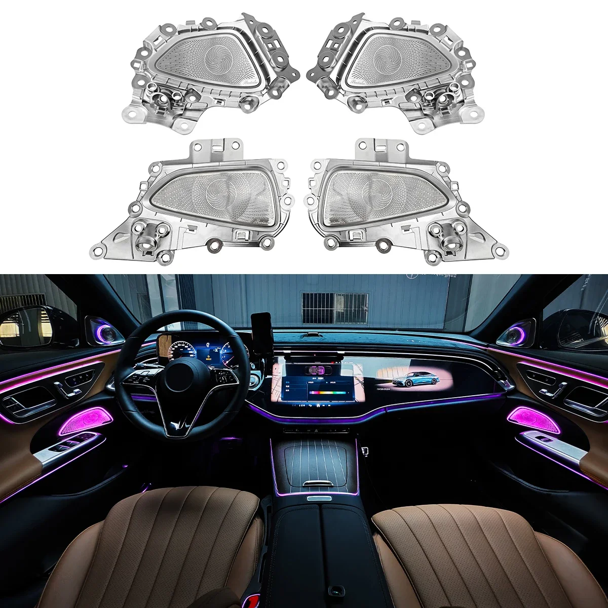 LED Ambient Light for Mercedes Benz, Door Speaker, Luminous Cover ...