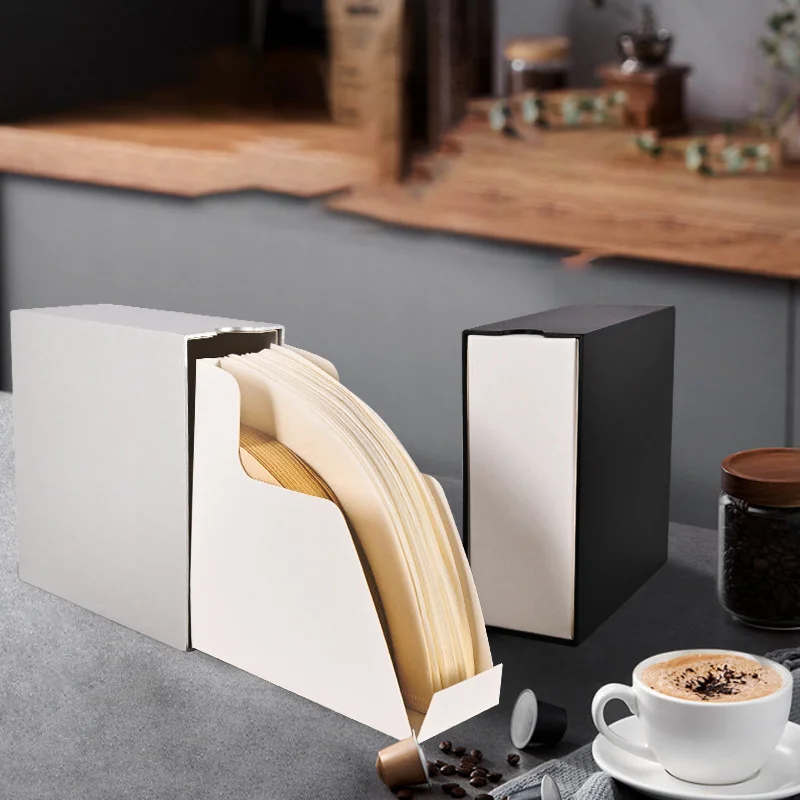 Coffee-Filter-Paper-Storage-Box-Aluminum-Alloy-Filter-Paper-Holder-Bar ...