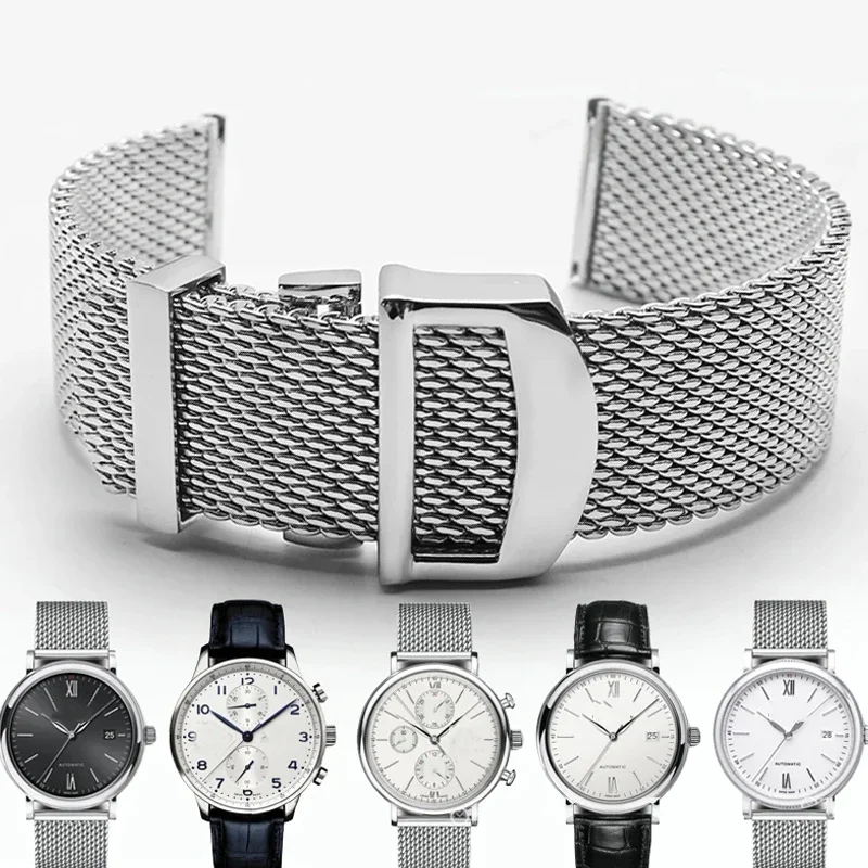 20mm 22mm Milanese Stainless Steel Mesh Watchband For Omega Seamaster ...