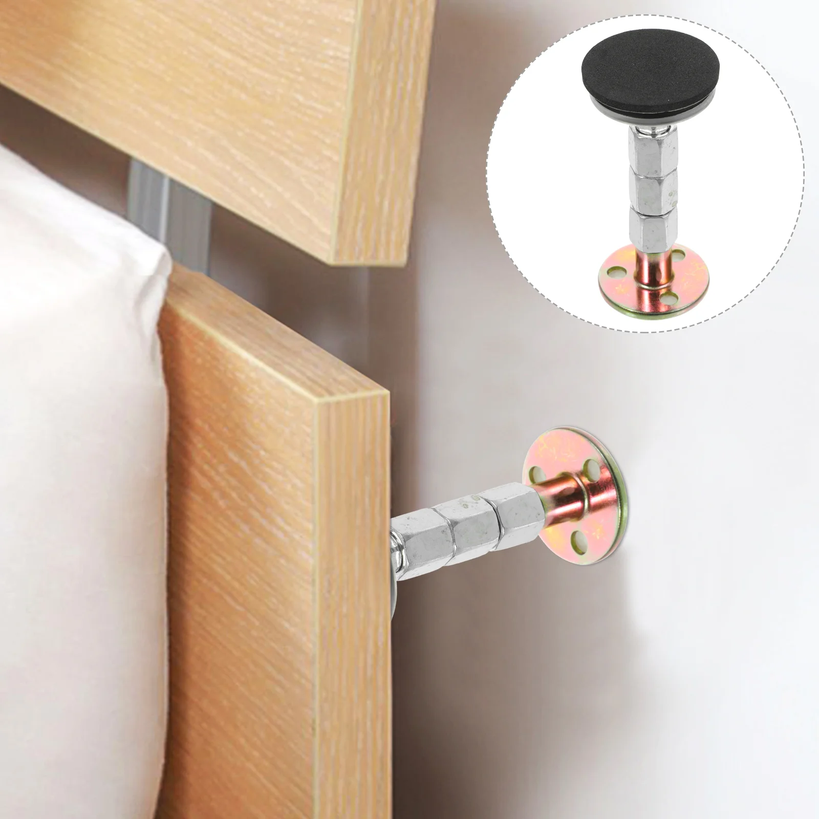 Bed Headboard Frame Stoppers Wall Stopper Anti Adjustable Fixer Shake ...