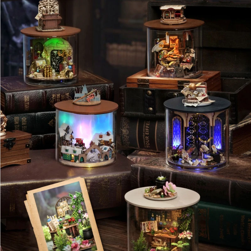 DIY-Wooden-Dollhouse-Kit-3D-Building-Puzzle-Handcraft-Magic-Doll-House ...