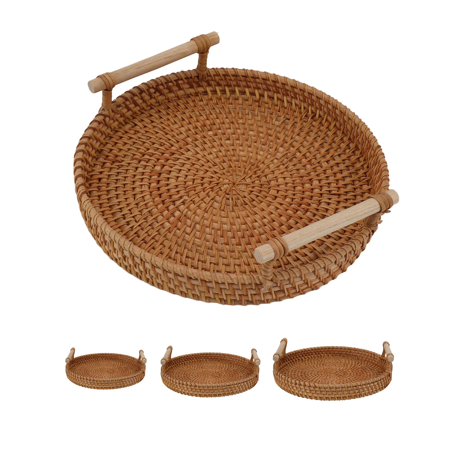 Rattan-Tea-Tray-with-Solid-Wood-Handles-Exquisite-Decorative-Hand-Woven ...