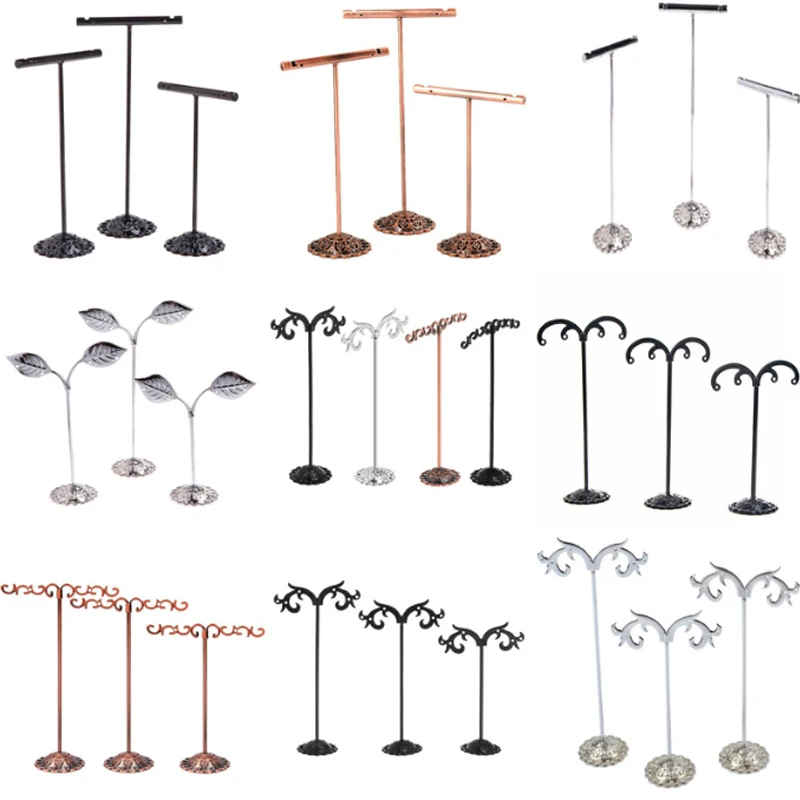 3Pcs-Lot-Jewelry-Display-Metal-Earring-Holder-Display-White-Brown-Black ...