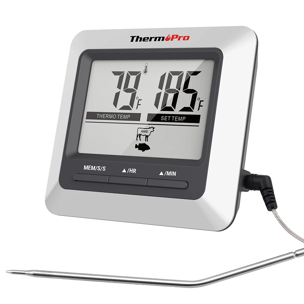 ThermoPro-TP04-Large-LCD-Digital-Meat-Thermometer-For-Grilling-Oven-BBQ ...