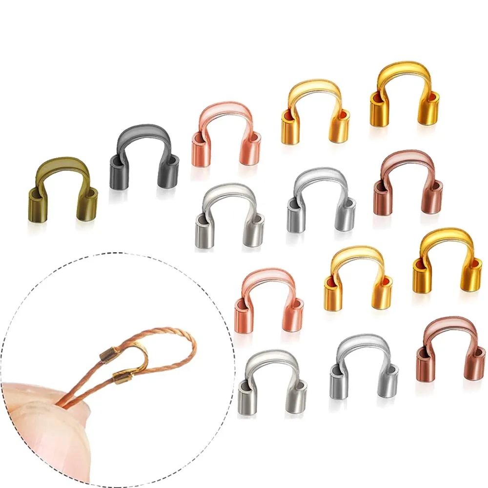 100pcs 4.5x5mm U Shape Cable Protector Wire Guard Loops for Earring ...