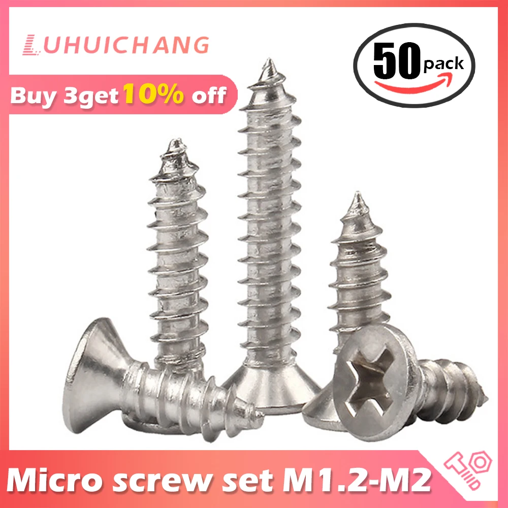 M1 M1.2 M1.4 M1.7 M2 Stainless Steel Standoff Phillips Countersunk Head ...