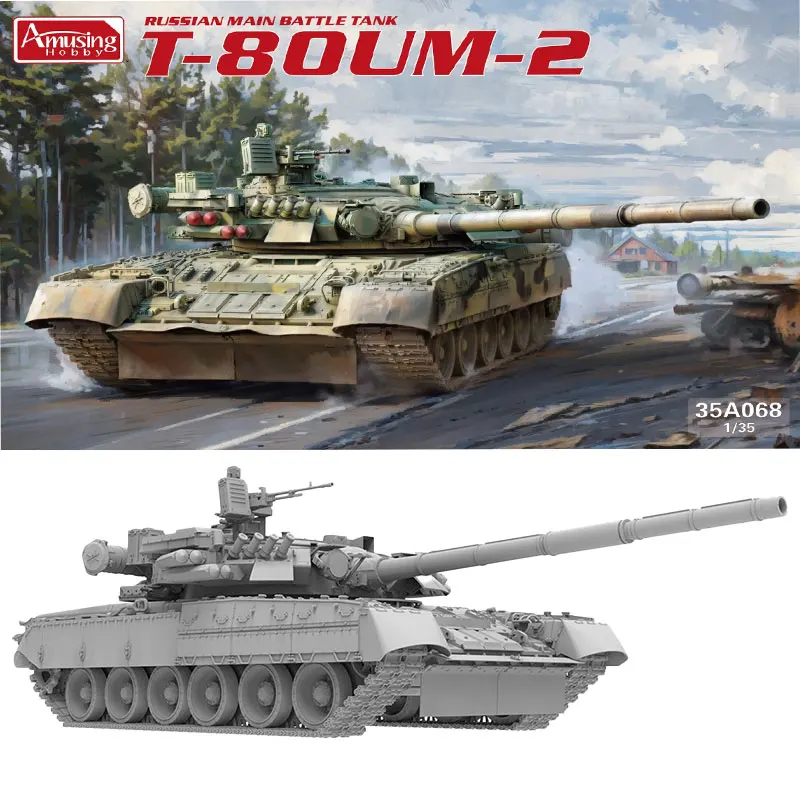 Amusing Hobby1/35 Model Kit 35A068 Russian T-80 UM-2 Thrush 2 Active ...