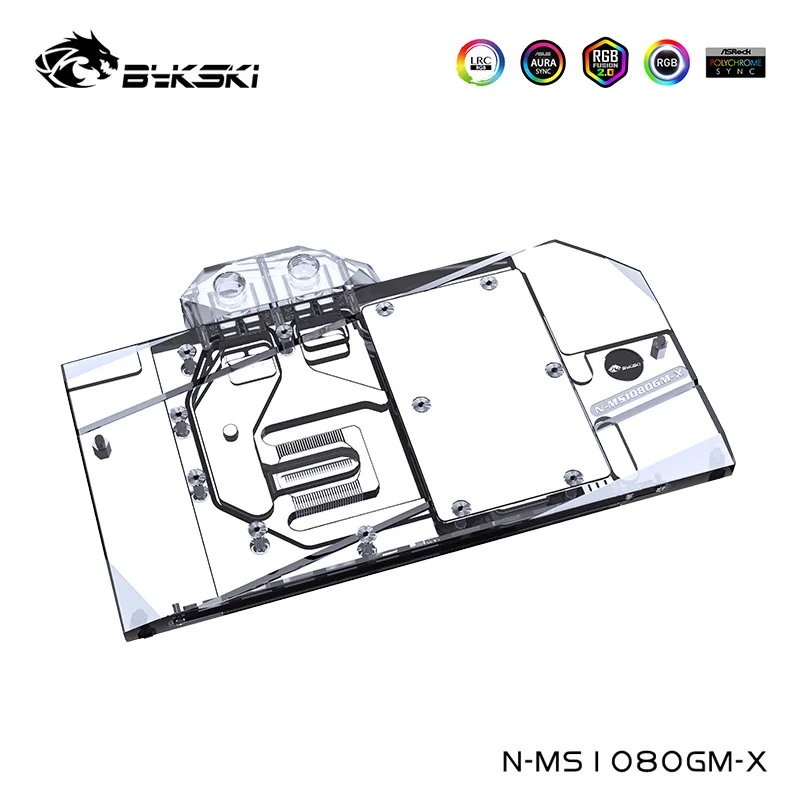 Bykski Bloque de refrigeración por agua para Gaming MSI Geforce GTX 1080X8G/ARMOR 8G,1070TI/1070 ...