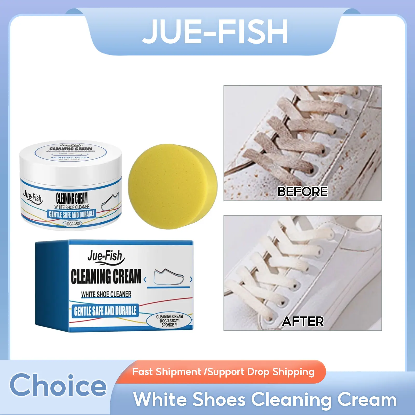 White-Shoes-Cleaning-Cream-with-Wipe-Sponge-Shoe-Whitening-Brightening ...