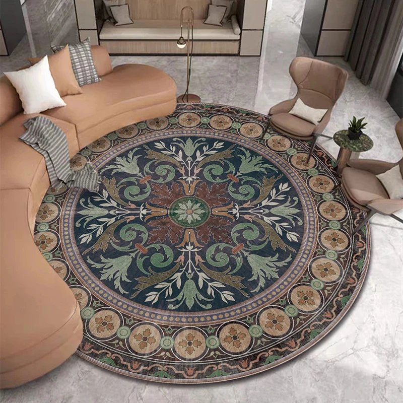 Persian Carpets for Living Room Decor Luxury Retro Big Size Round Rug ...