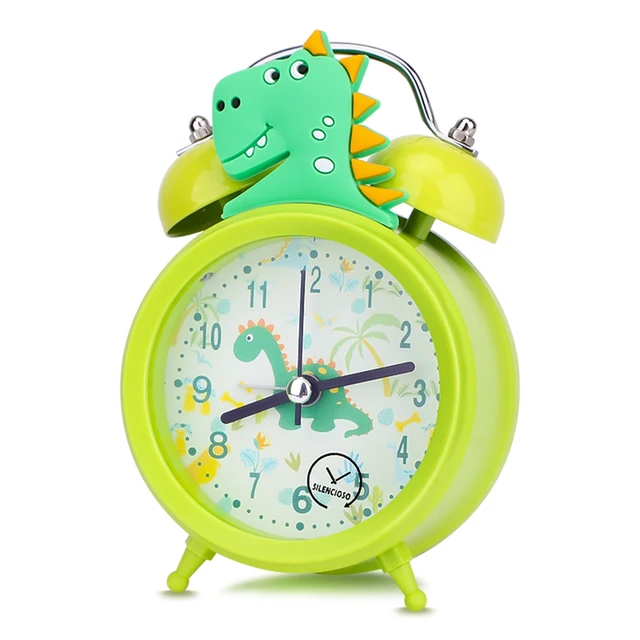 Pink Unicorn Kids Alarm Clock Double Bell Clock with Backlight Cute ...