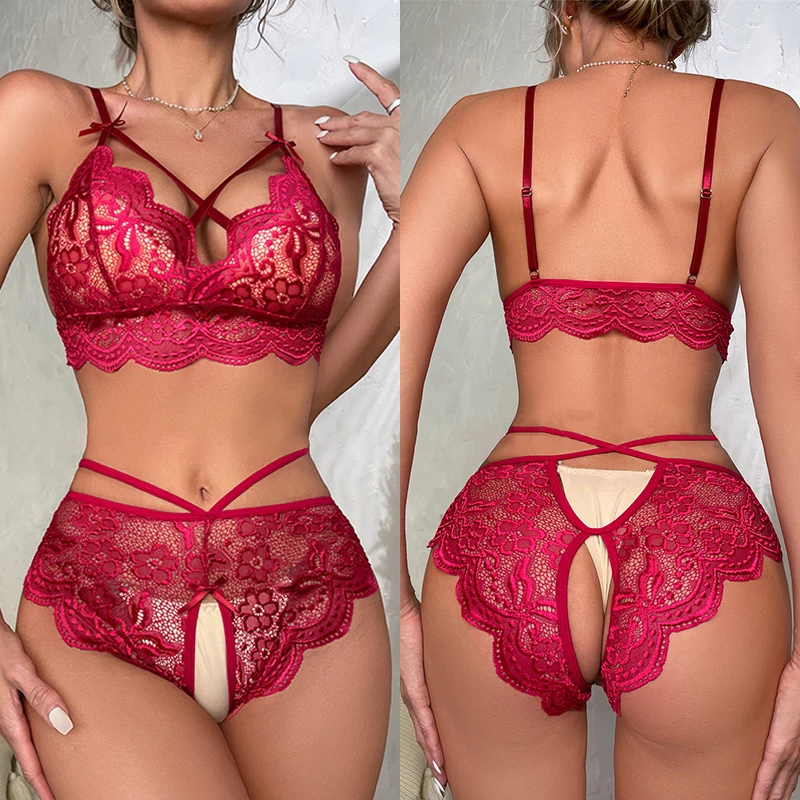 Bequeme-Spitze-sexy-Dessous-Frauen-BH-und-H-schen-Set-durch-Dessous-Sets-offenen-Schritt ...
