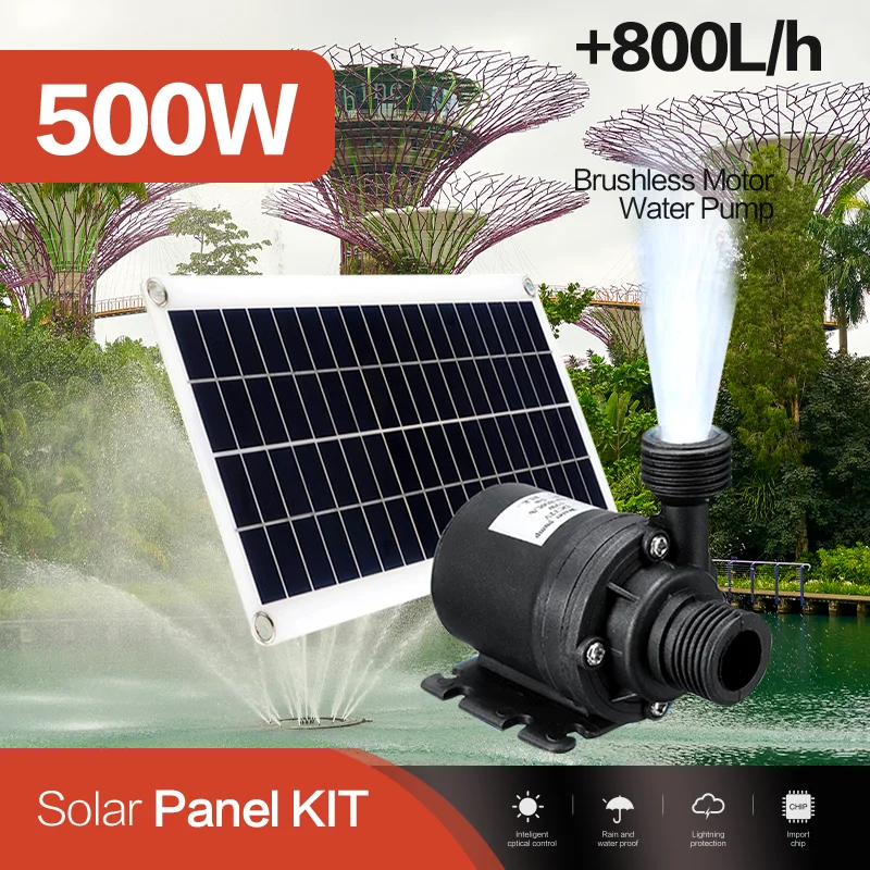 500W-800L-H-Fountain-Solar-Panel-Pump-PET-solar-Panel-Water-Pump ...