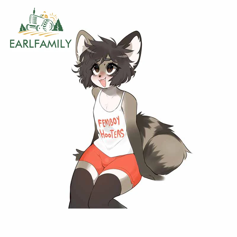 Earlfamily 13cm For Femboy Hooters Furry Car Stickers Vinyl Waterproof ...