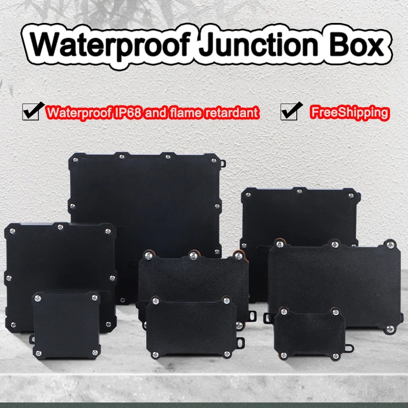 IP68-Waterproof-Junction-Box-Enclosure-PC-Flame-Retardant-Wire ...