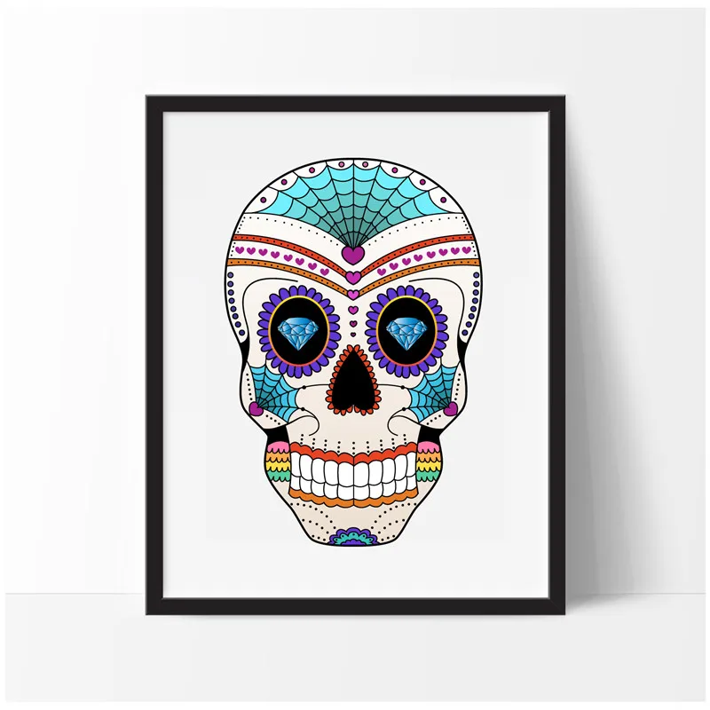 Colorful Mexican Skull Art