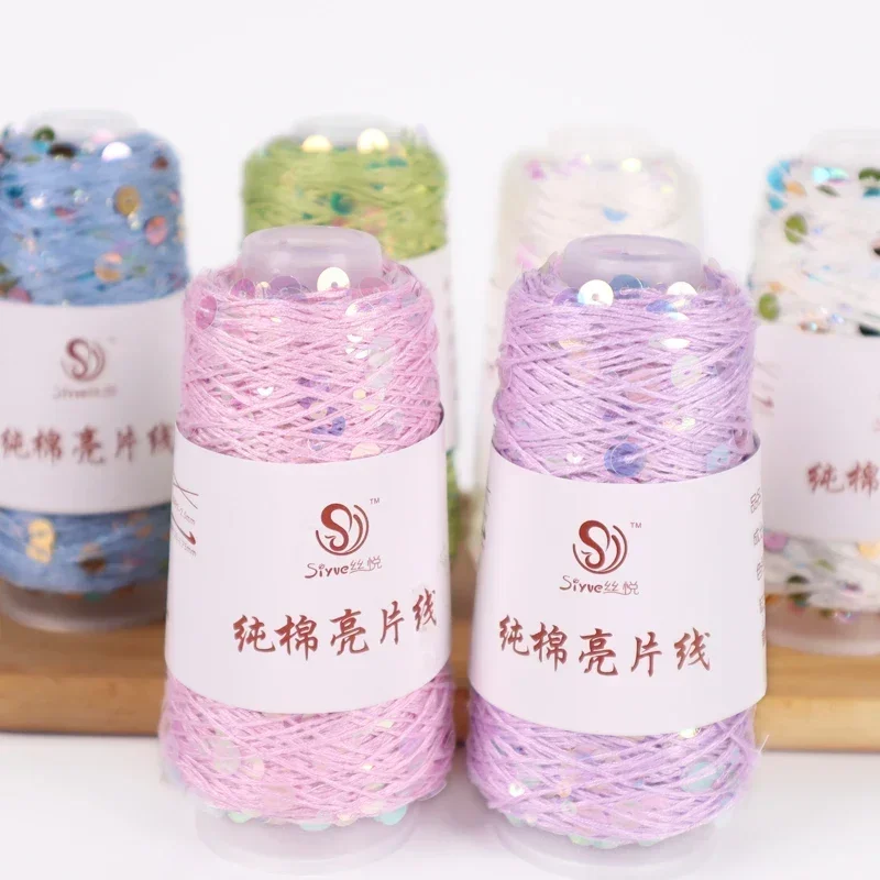 3mm-6mm-size-sequin-thread-pure-cotton-sequin-hand-woven-DIY-yarn ...