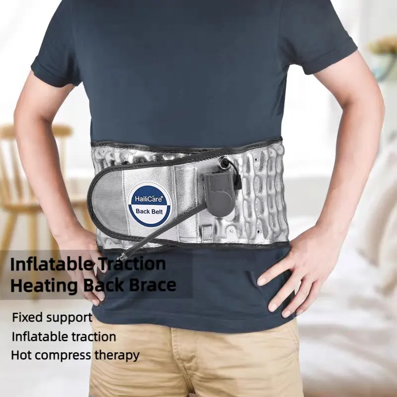 Hailicare Hot Compress Therapy Waist Belt Inflatable Traction Heating ...